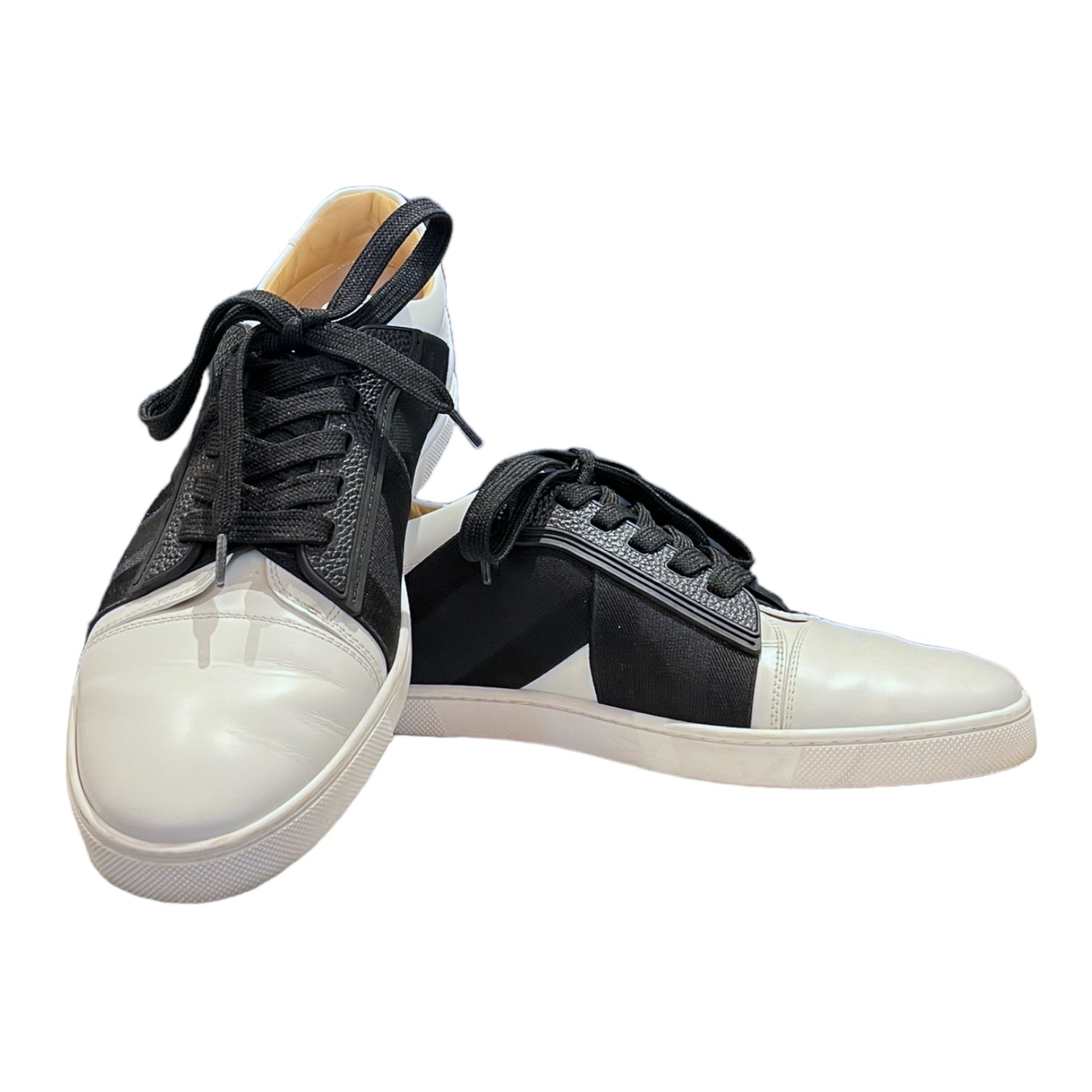 Christian Louboutin White and Black Trainers - 6 – Deja Vu Belfast
