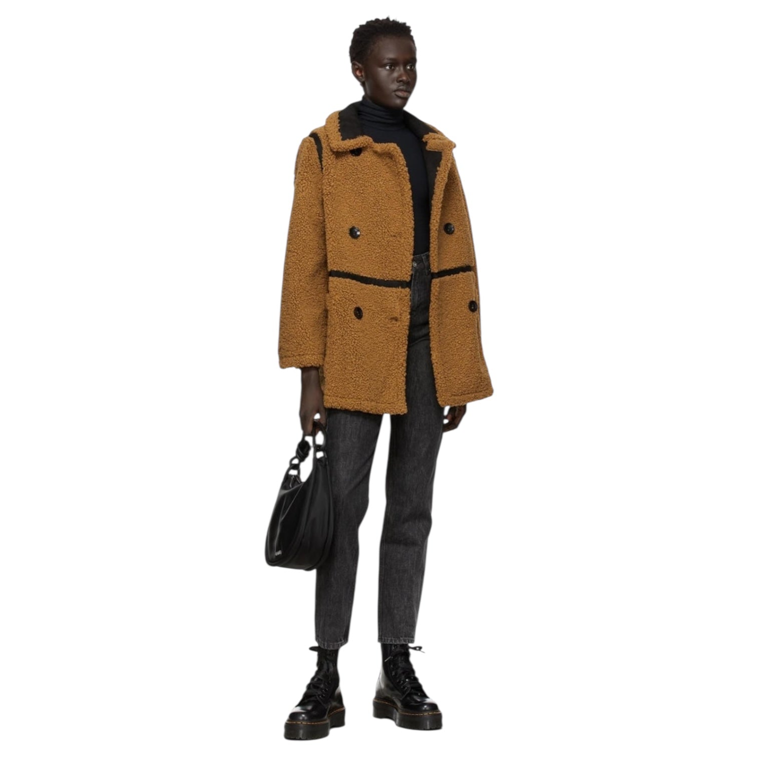 Stand Studio Chloe Borg Jacket in Nougat and Black - 10 – Deja Vu Belfast