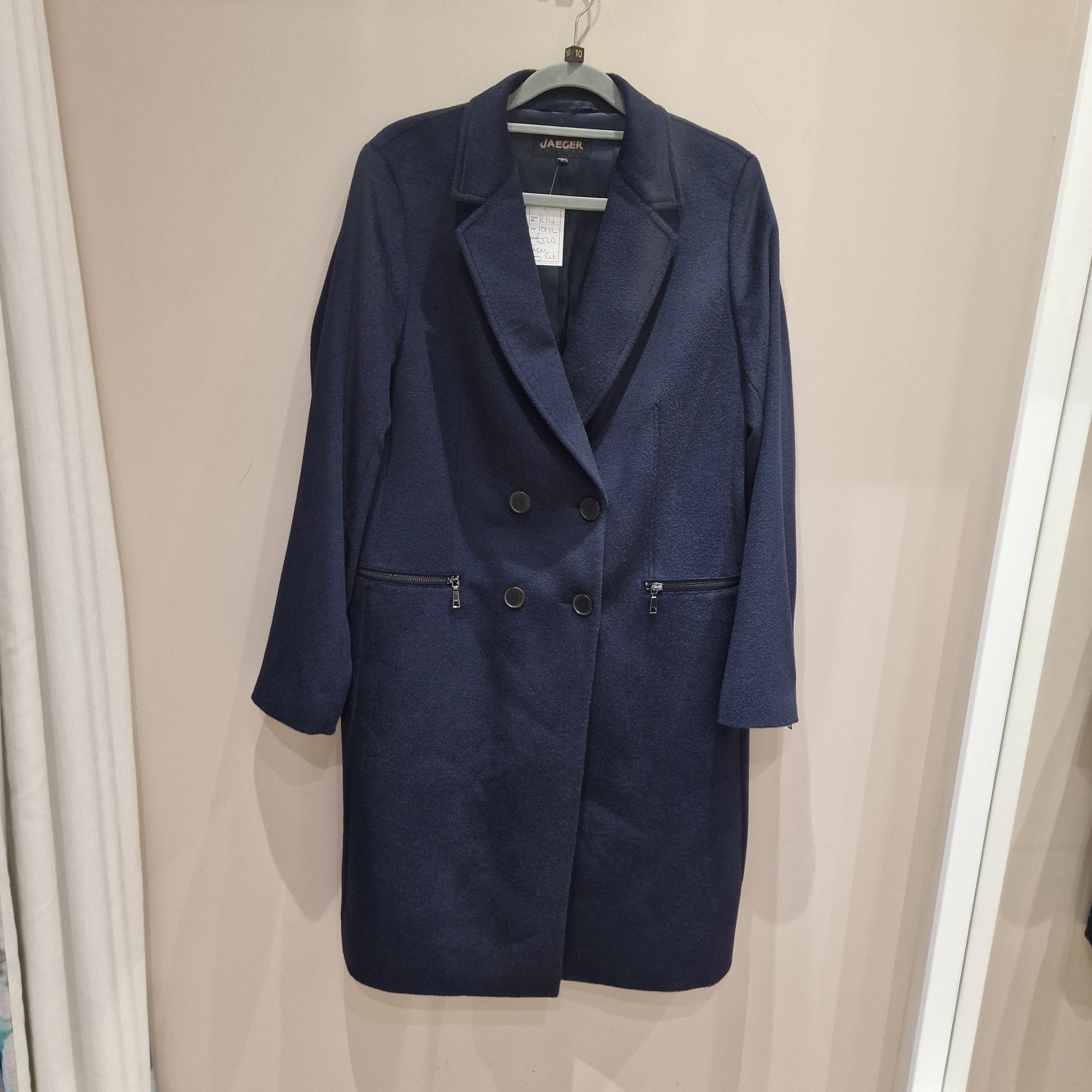 Jaegar Navy Wool Coat - 10 – Deja Vu Belfast